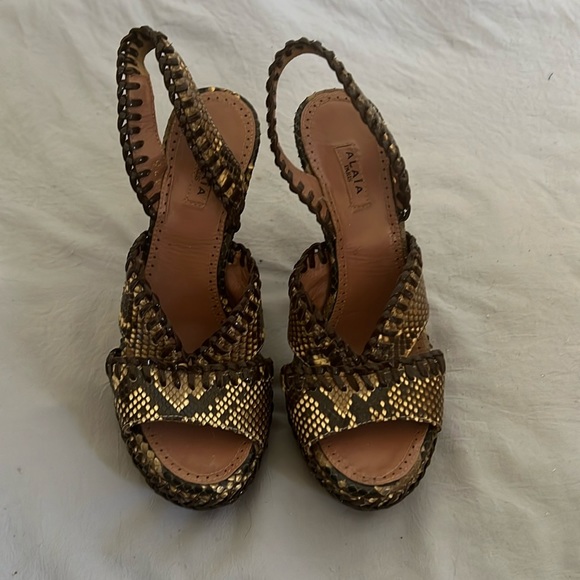 Alaia | Shoes | Alaia Brown Snake Heels | Poshmark
